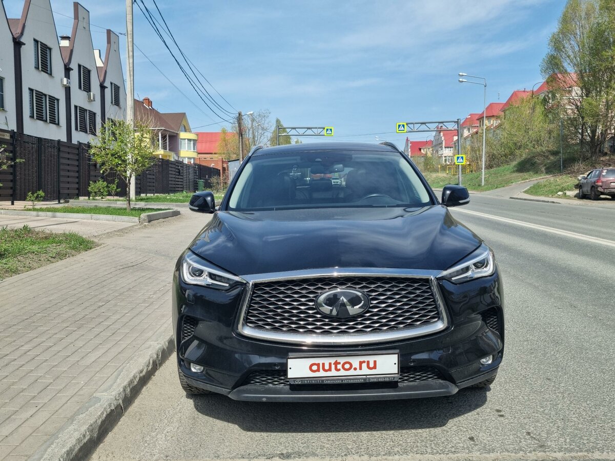 Купить б/у Infiniti QX50 II 2.0 CVT (249 л.с.) 4WD бензин вариатор в Самаре: чёрный Инфинити ку ...