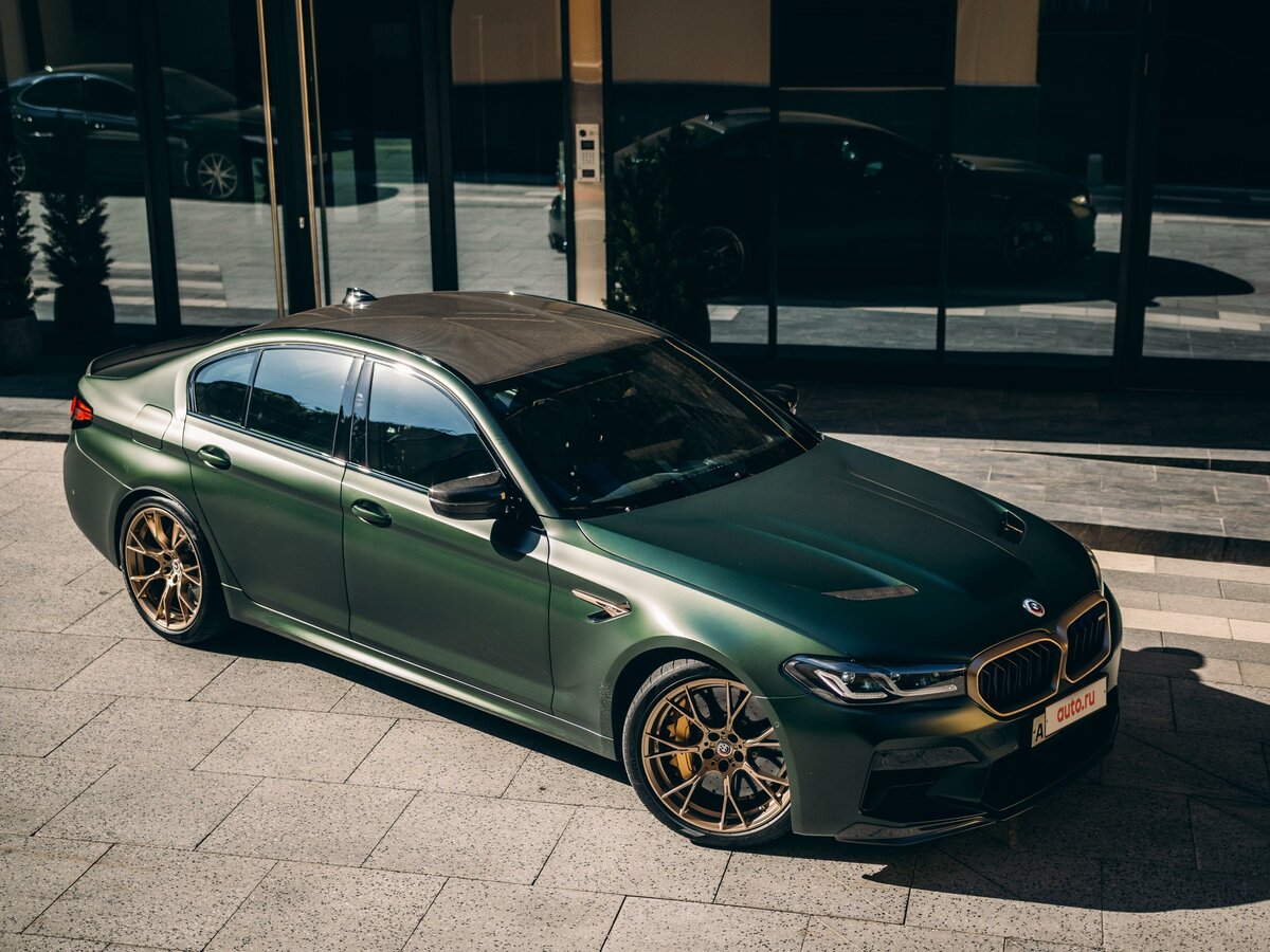 Купить б/у BMW M5 VI (F90) Рестайлинг CS 4.4 AT (635 л.с.) 4WD бензин автомат в Москве: зелёный ...