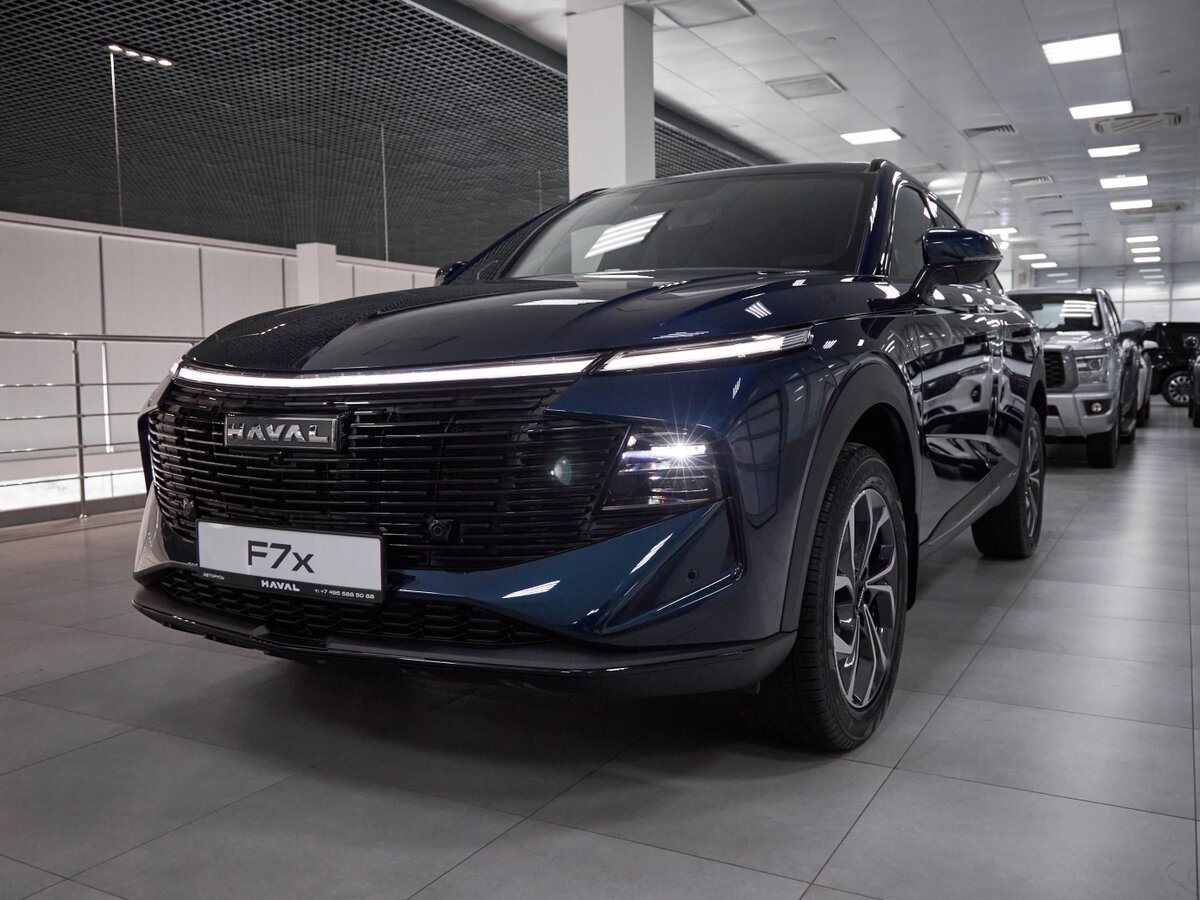 Купить новый Haval F7x II 2.0 AMT (192 л.с.) 4WD бензин робот в Москве: синий Хавэйл Ф7х II ...