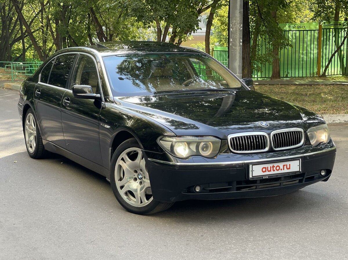 Купить б/у BMW 7 серии IV (E65/E66) 760Li 6.0 AT (445 л.с.) бензин автомат в Москве: чёрный БМВ ...