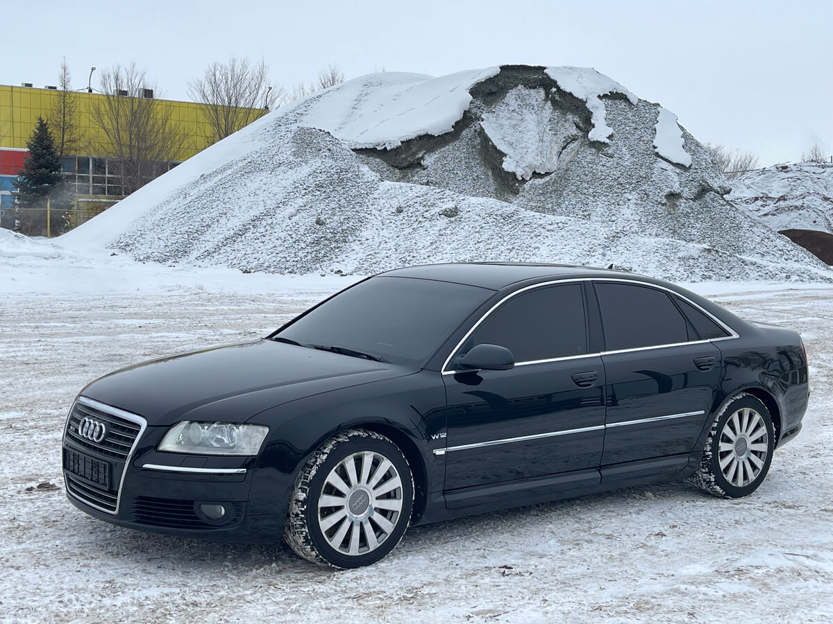 Купить б/у Audi A8 II (D3) 6.0 AT (450 л.с.) 4WD бензин автомат в Оренбурге: чёрный Ауди А8 II ...