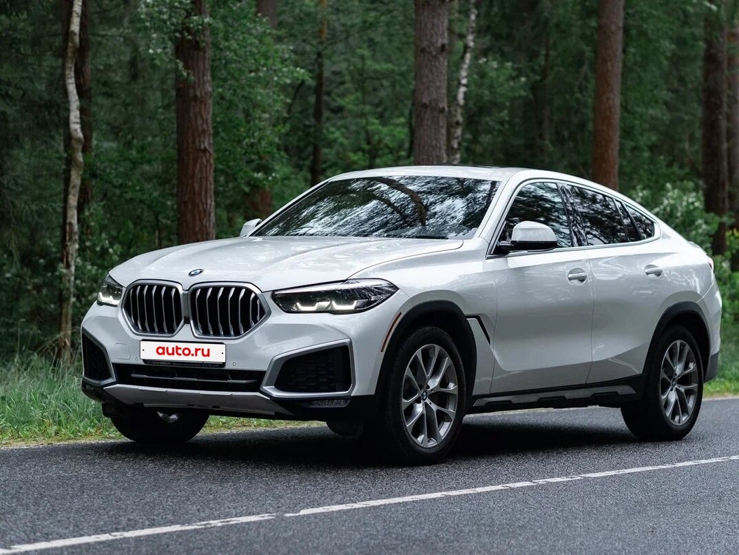 Купить б/у BMW X6 III (G06) 40i 3.0 AT (340 л.с.) 4WD бензин автомат в Калуге: белый БМВ Х6 III ...