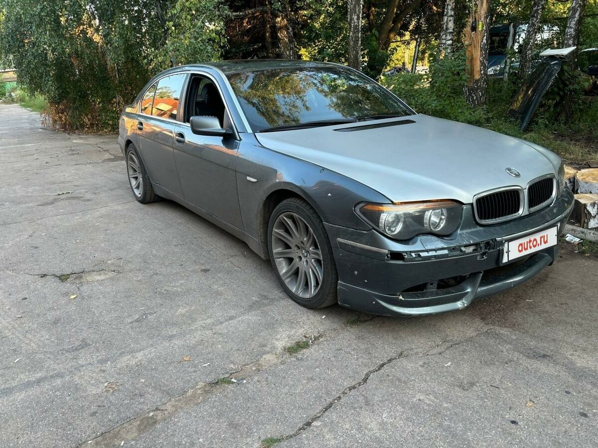 Купить б/у BMW 7 серии IV (E65/E66) 745Li 4.4 AT (333 л.с.) бензин автомат в Донецке: серый БМВ ...