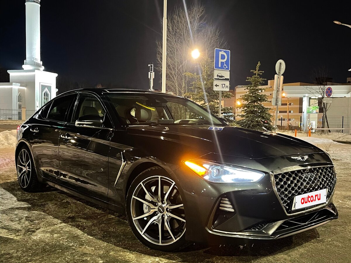 Купить б/у Genesis G70 I 3.3 AT (370 л.с.) бензин автомат в Казани: серый Генезис Г70 I седан ...