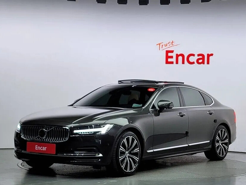 Купить б/у Volvo S90 II Рестайлинг 2.0 AT (250 л.с.) бензин автомат во Владивостоке: чёрный ...