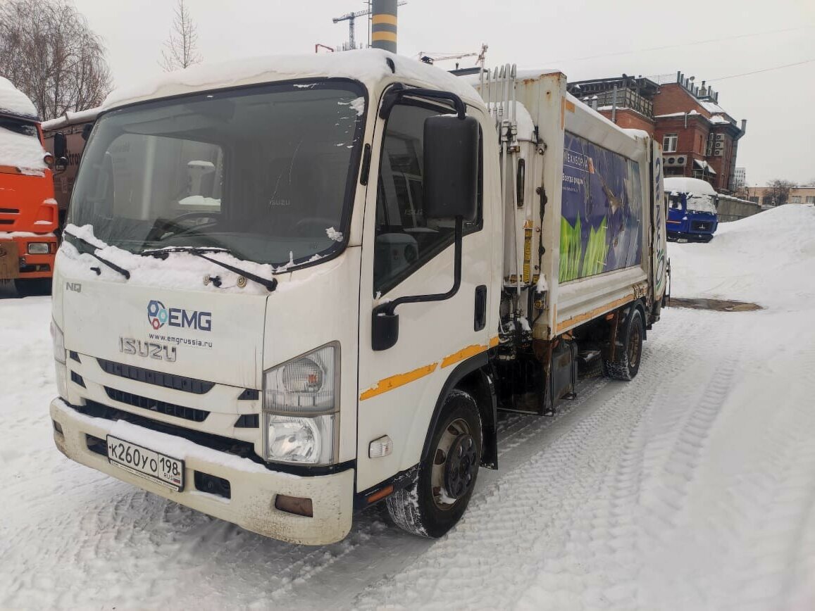 Купить б/у Isuzu Мусоровозы дизель в Москве: белый мусоровоз 2021 года ...