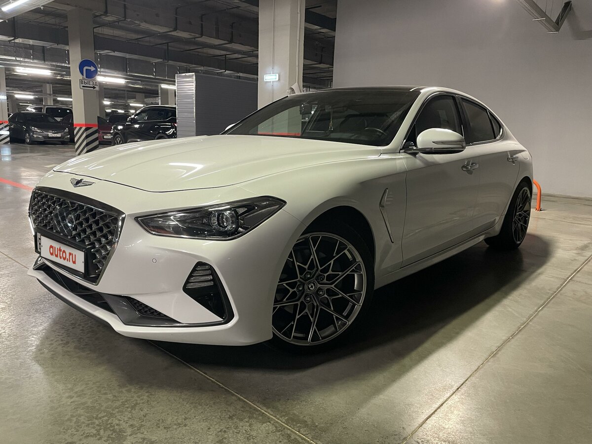 Купить б/у Genesis G70 I 2.2d AT (202 л.с.) 4WD дизель автомат в Москве: белый Генезис Г70 I ...