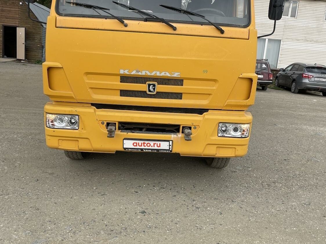 Купить б/у КамАЗ 65117 дизель механика в Истоке: жёлтый бортовой с кму ...