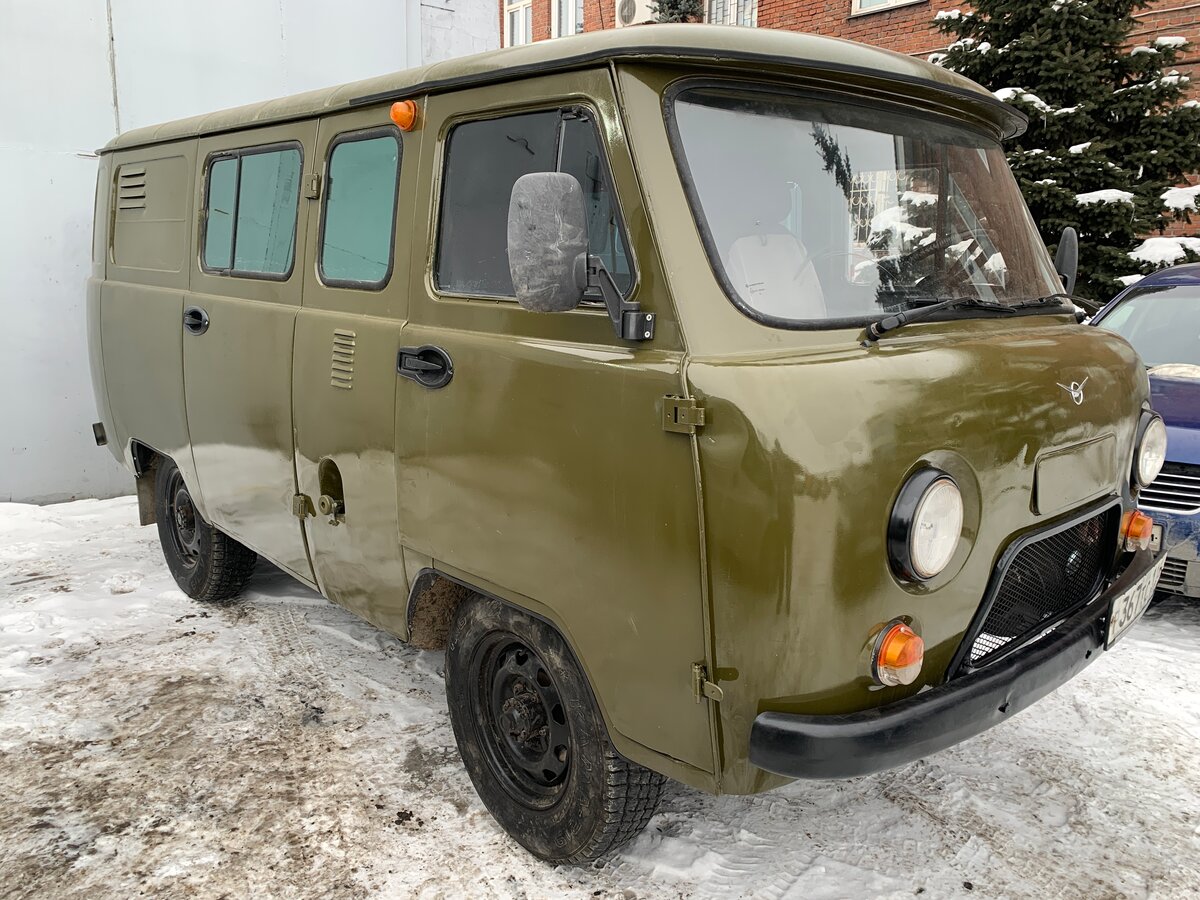 Купить б/у УАЗ 3909 бензин механика в Челябинске: зелёный микроавтобус ...