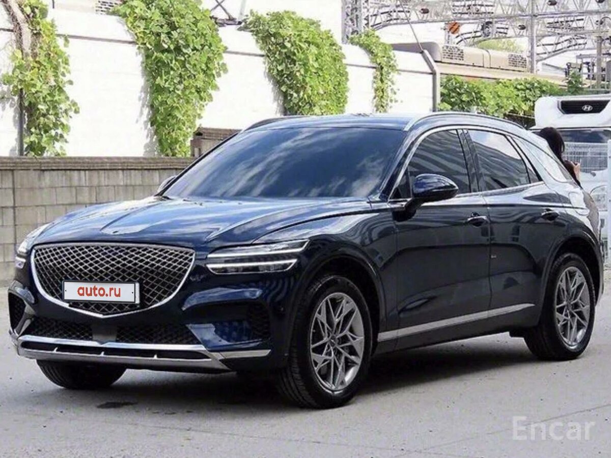 Купить б/у Genesis GV70 I 2.5 AT (304 л.с.) 4WD бензин автомат в Москве: чёрный Генезис ГВ70 I ...