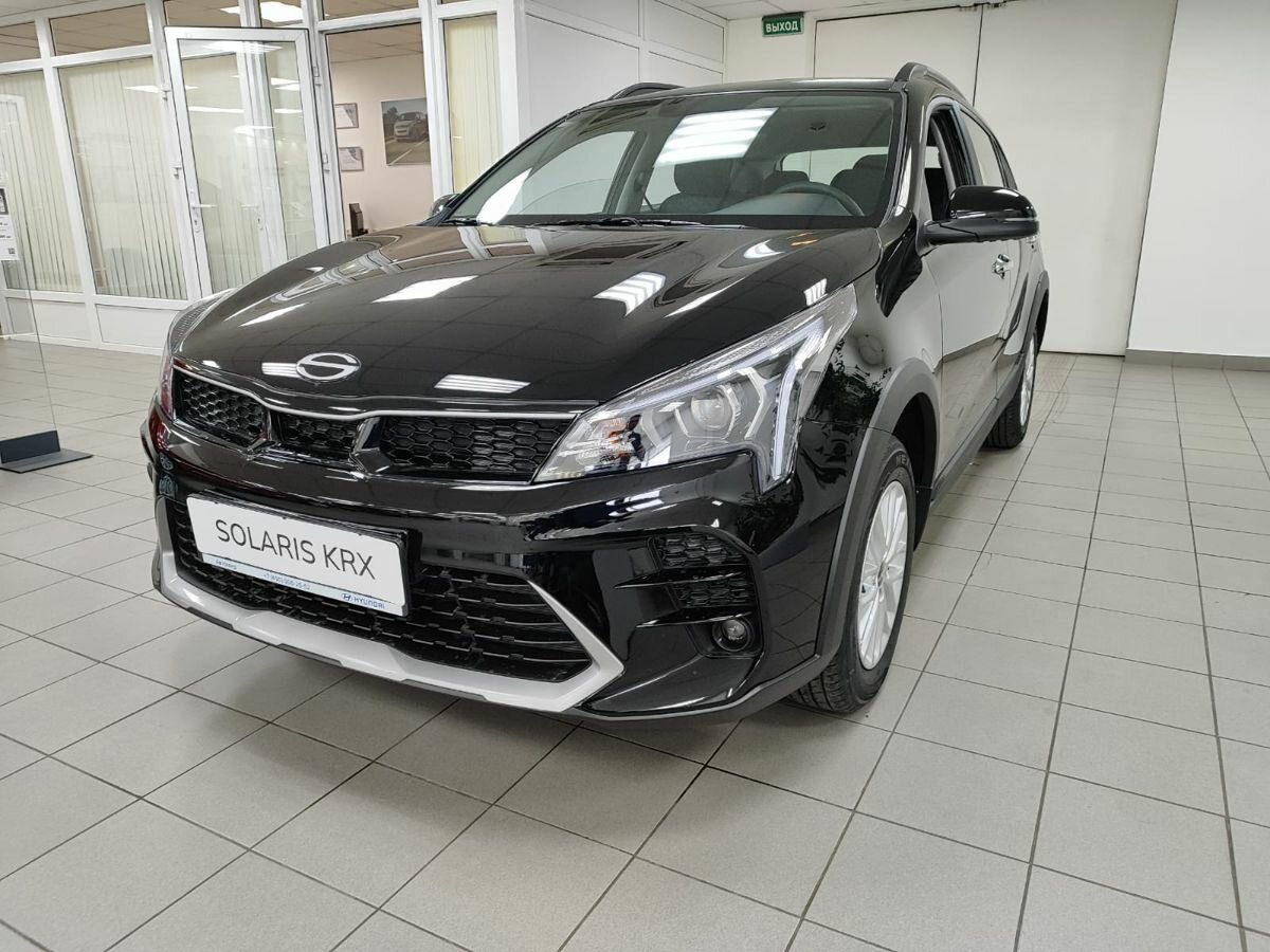 Купить новый Solaris KRX 2024-2025 1.6 AT (123 л.с.) бензин автомат в Москве: чёрный Солярис ...