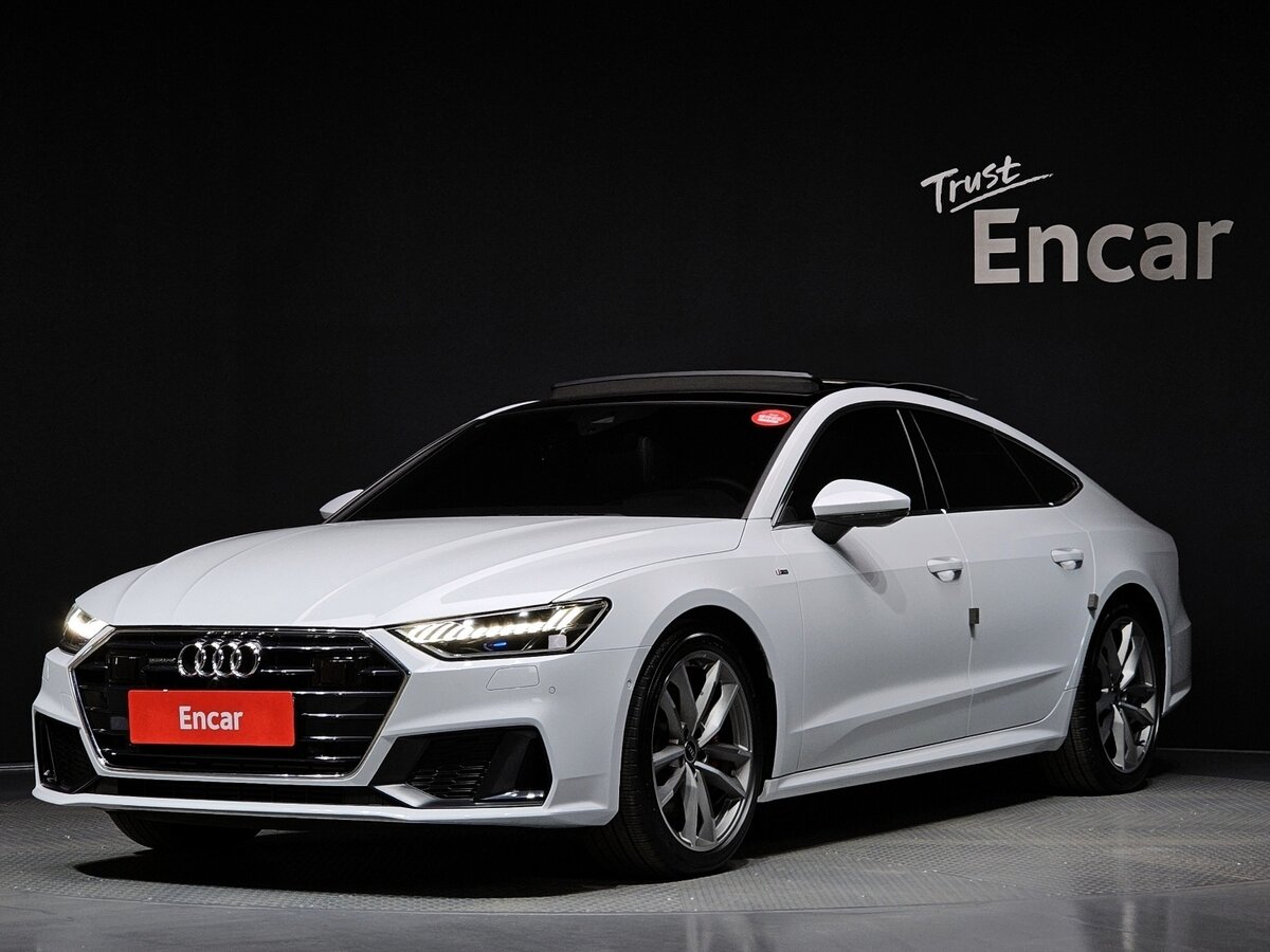 Купить б/у Audi A7 II (4K) 55 TFSI 3.0 AMT (340 л.с.) 4WD бензин робот в Благовещенске: белый ...