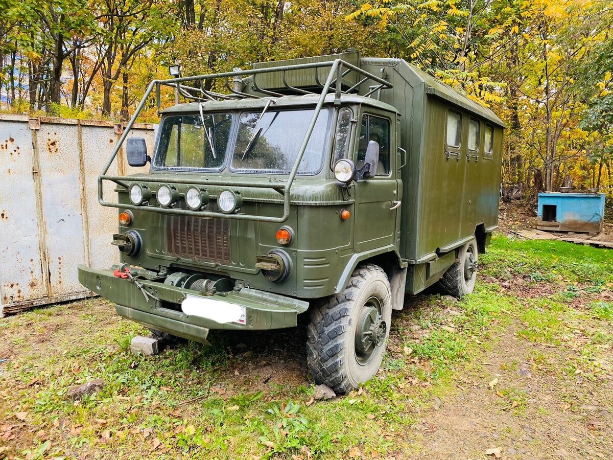 Купить б/у ГАЗ 66 механика во Владивостоке: зелёный кунг 1991 года на ...