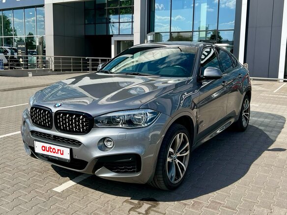 Купить б/у BMW X6 II (F16) 40d 3.0d AT (313 л.с.) 4WD дизель автомат в Москве: серый БМВ Х6 II ...