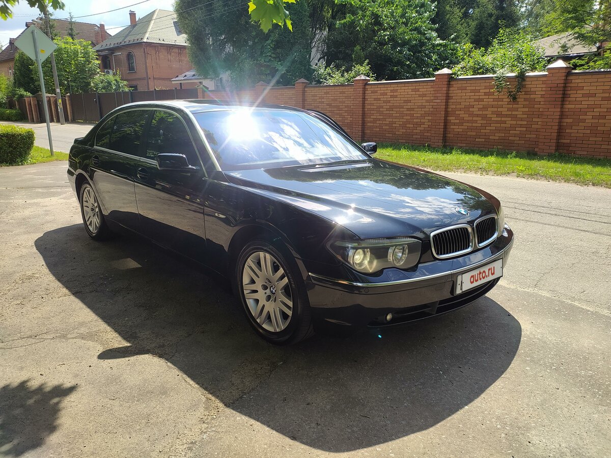 Купить б/у BMW 7 серии IV (E65/E66) 745Li 4.4 AT (333 л.с.) бензин автомат в Москве: чёрный БМВ ...
