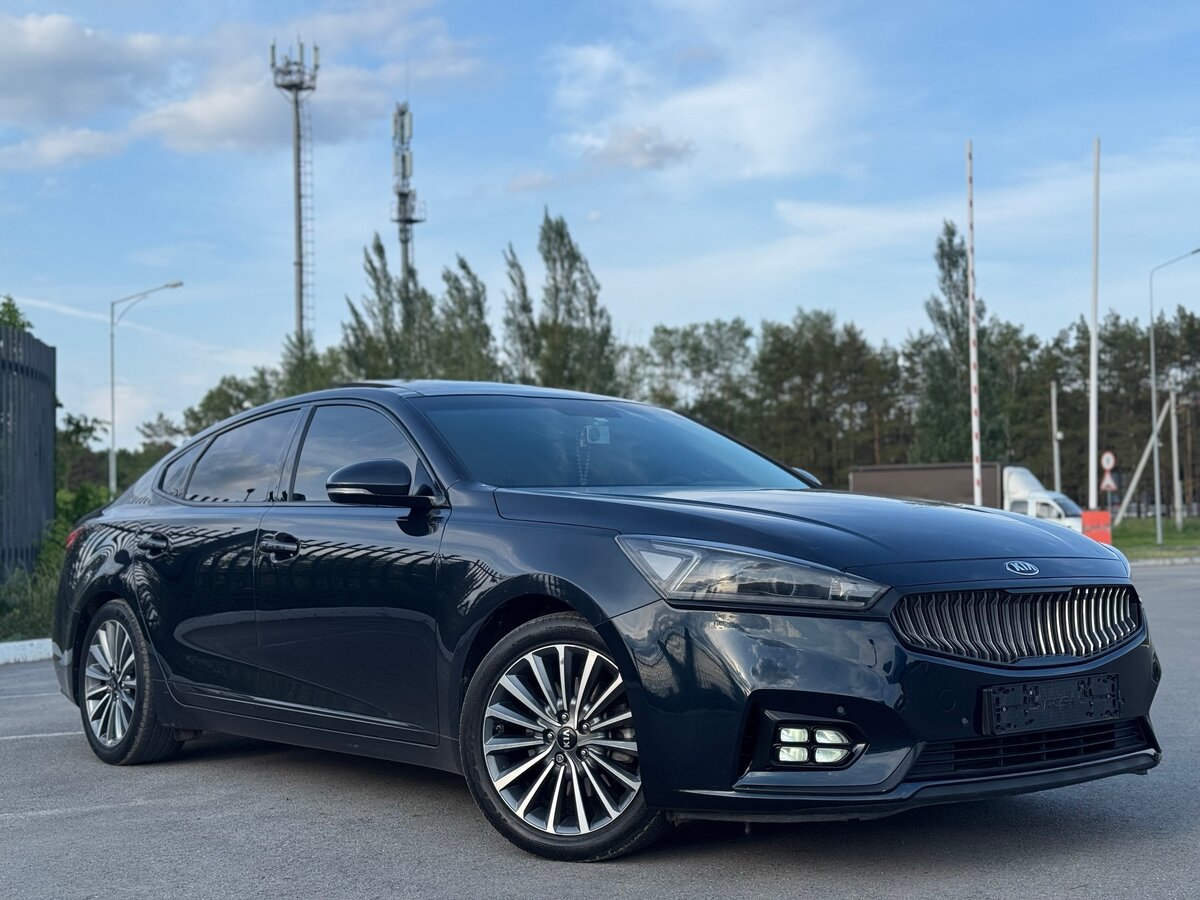 Купить б/у Kia K7 YG (II) 2.2d AT (202 л.с.) дизель автомат в Уфе: синий Киа K7 YG (II) седан ...