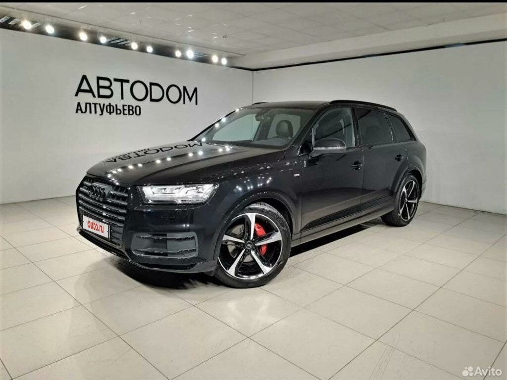 Купить б/у Audi Q7 II (4M) 3.0d AT (218 л.с.) 4WD дизель автомат в Подольске: чёрный Ауди Ку7 II ...