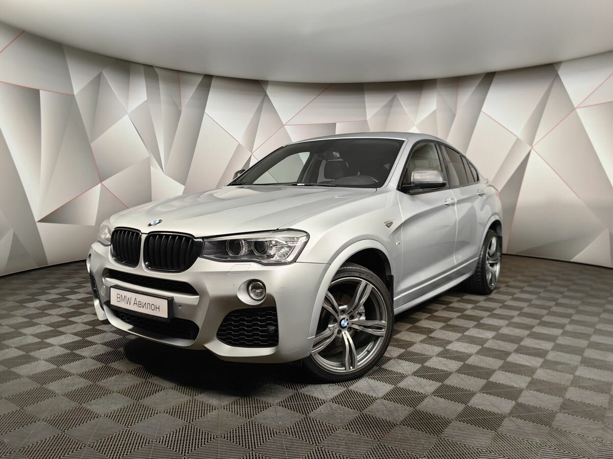 Купить б/у BMW X4 I (F26) 20d 2.0d AT (190 л.с.) 4WD дизель автомат в Москве: серебристый БМВ Х4 ...