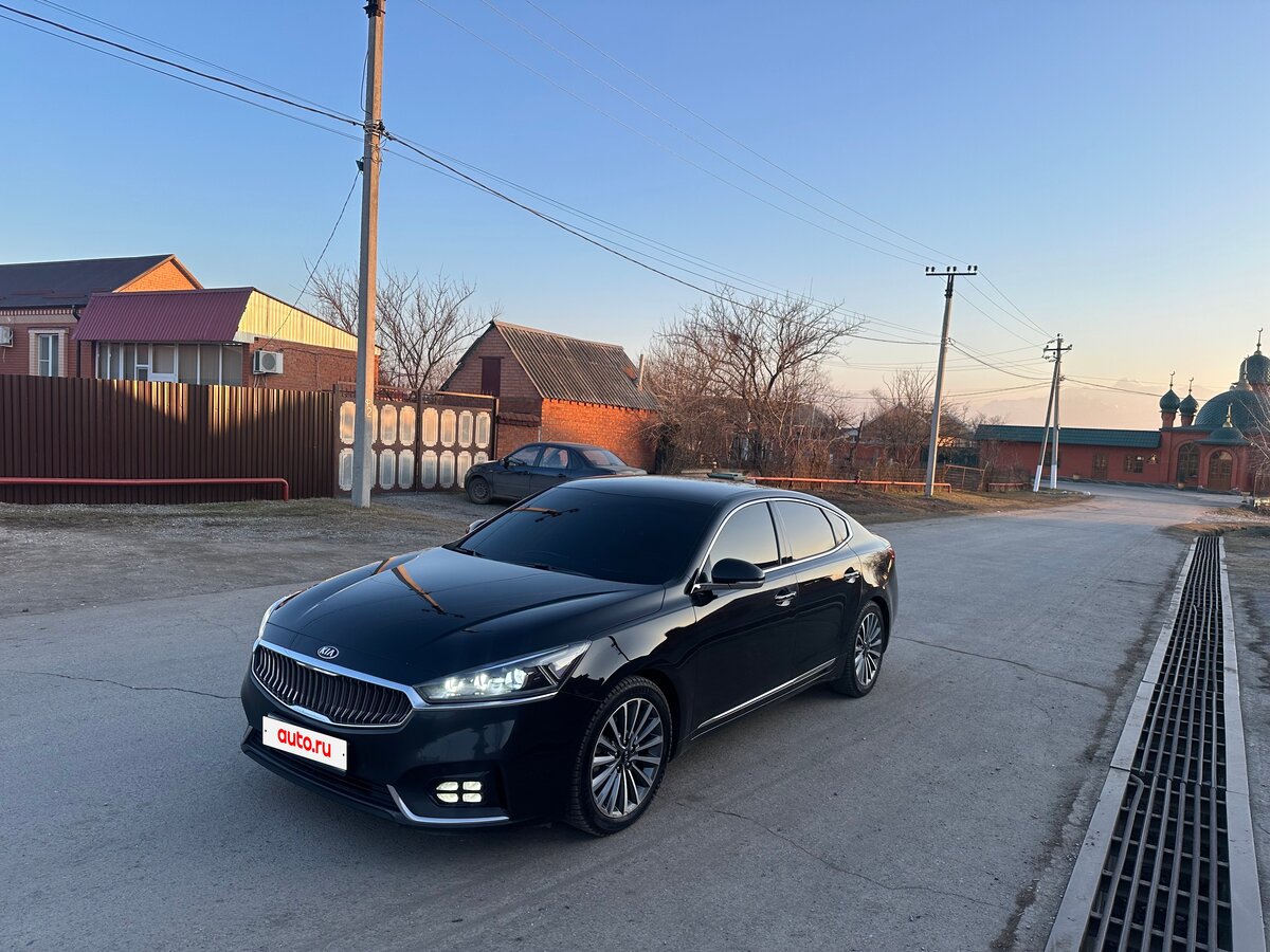 Купить б/у Kia K7 YG (II) 2.4 AT (190 л.с.) бензин автомат в Назрани: чёрный Киа K7 YG (II ...