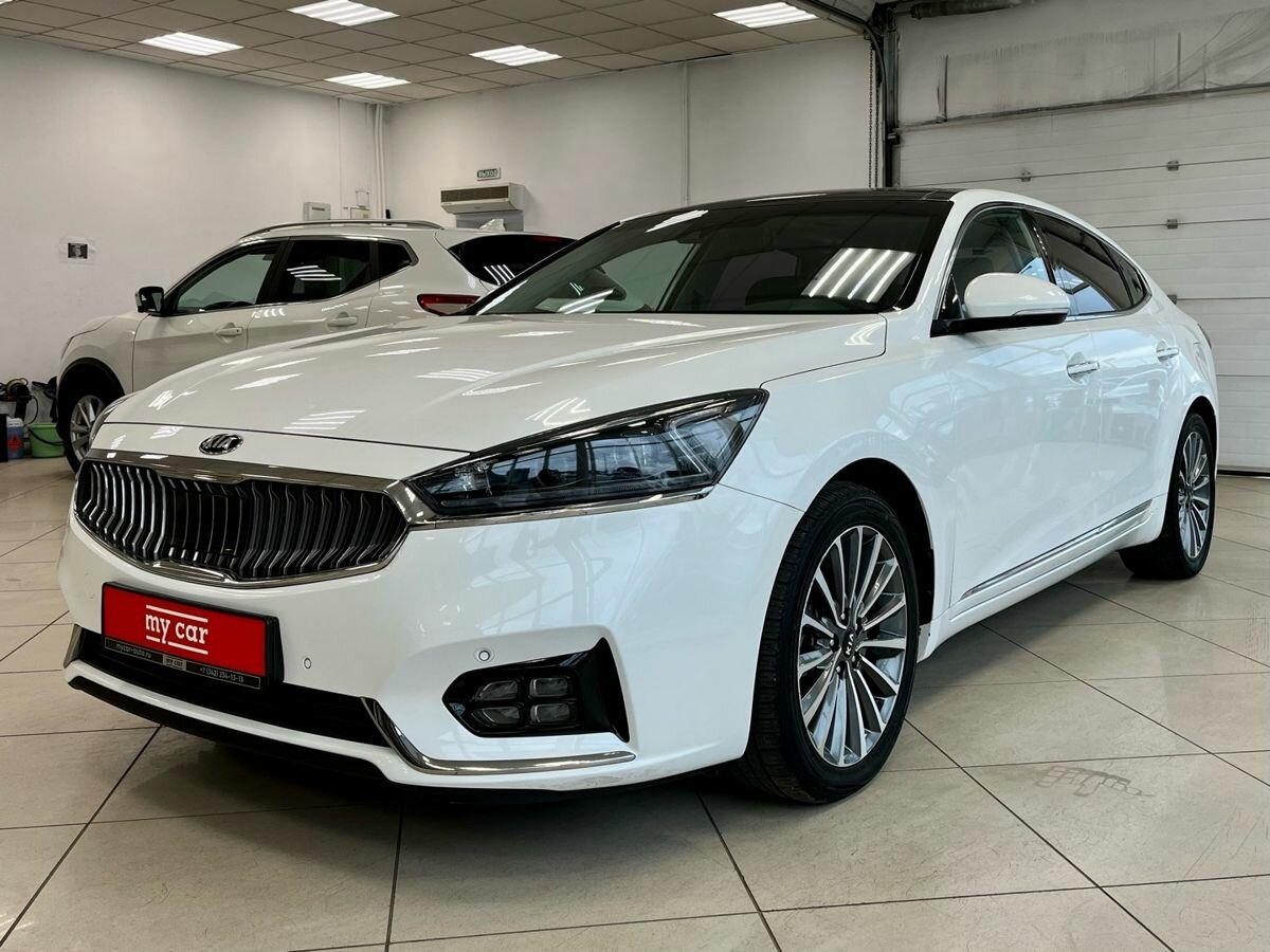 Купить б/у Kia K7 YG (II) 2.2d AT (202 л.с.) дизель автомат в Перми: белый Киа K7 YG (II) седан ...