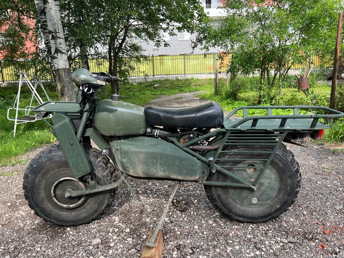 Купить б/у Rokon Scout карбюратор Вариатор в Москве: зелёный мотоцикл повышенной проходимости ...