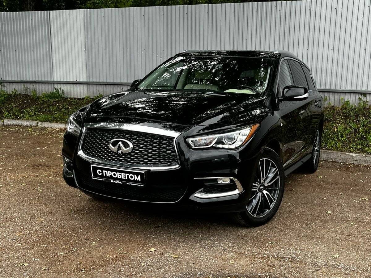 Купить б/у Infiniti QX60 I Рестайлинг 3.5 CVT (262 л.с.) 4WD бензин вариатор в Уфе: чёрный ...