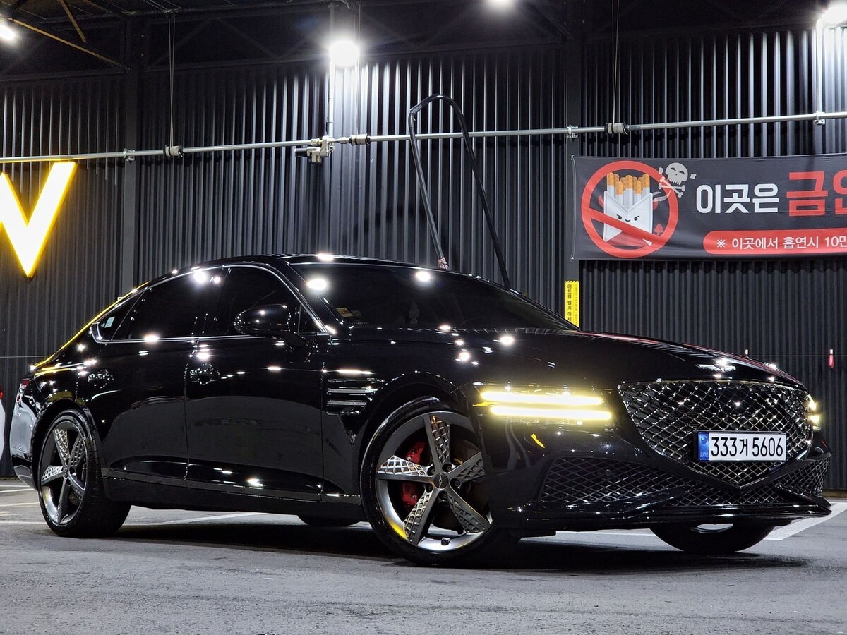 Купить б/у Genesis G80 II 3.5 AT (379 л.с.) 4WD бензин автомат во Владивостоке: чёрный Генезис ...