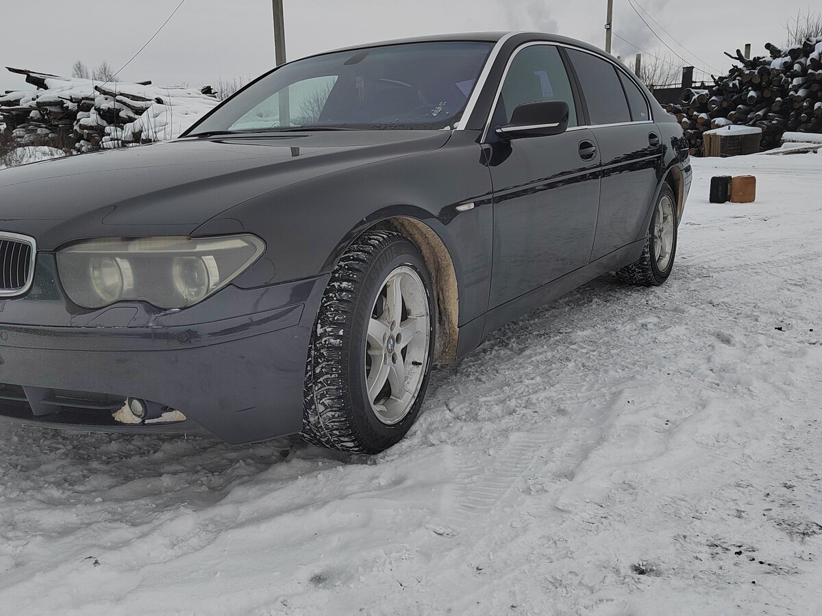Купить б/у BMW 7 серии IV (E65/E66) 745Li 4.4 AT (333 л.с.) бензин автомат в Москве: чёрный БМВ ...