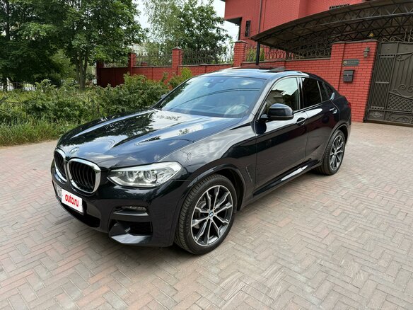 Купить б/у BMW X4 II (G02) 30i 2.0 AT (252 л.с.) 4WD бензин автомат в Москве: синий БМВ Х4 II ...