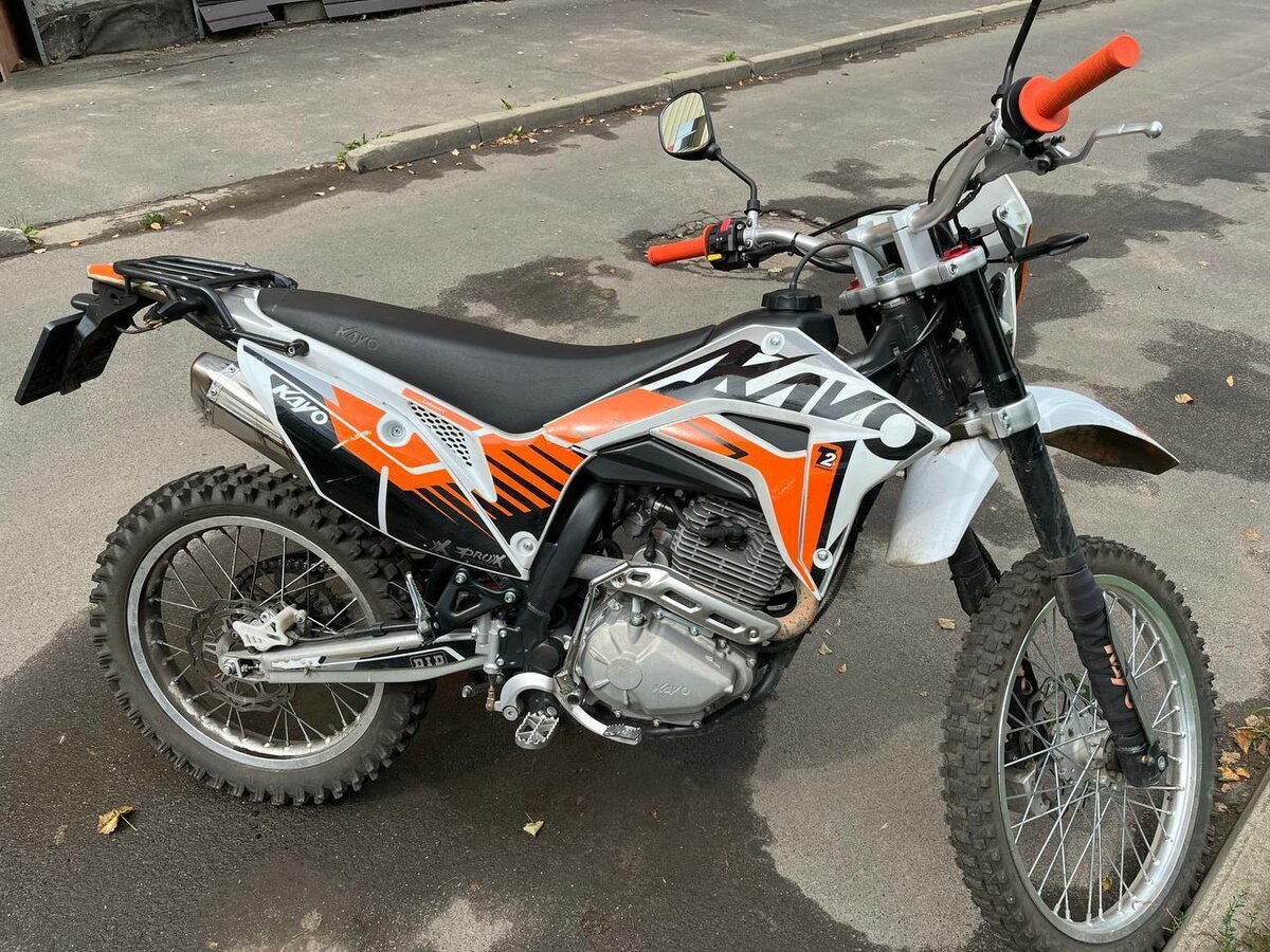 Купить б/у KAYO T2 250 MX карбюратор 5 передач в Орле: белый внедорожный эндуро 2022 года по ...