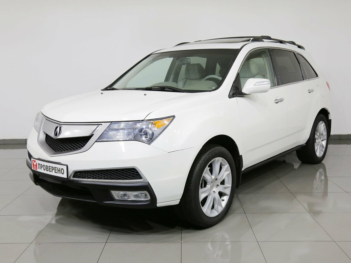 Купить б/у Acura MDX II Рестайлинг 3.7 AT (300 л.с.) 4WD бензин автомат в Москве: белый Акура ...