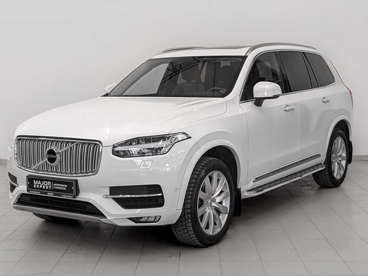 Купить б/у Volvo XC90 II 2.0 AT (249 л.с.) 4WD бензин автомат в Москве: белый Вольво XC90 II ...