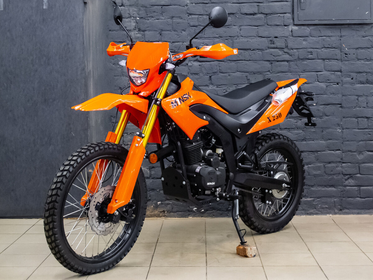 Купить новый Minsk (Минск) X 250 карбюратор 5 передач в Москве: оранжевый спортивный эндуро 2025 ...