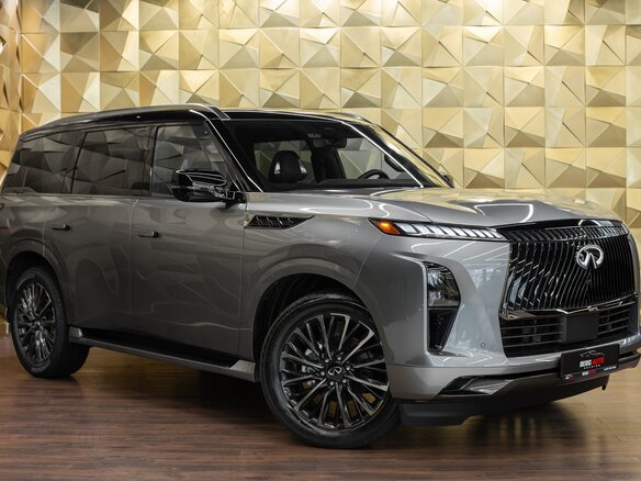 Купить новый Infiniti QX80 II 3.5 AT (450 л.с.) 4WD бензин автомат в Москве: серебристый ...