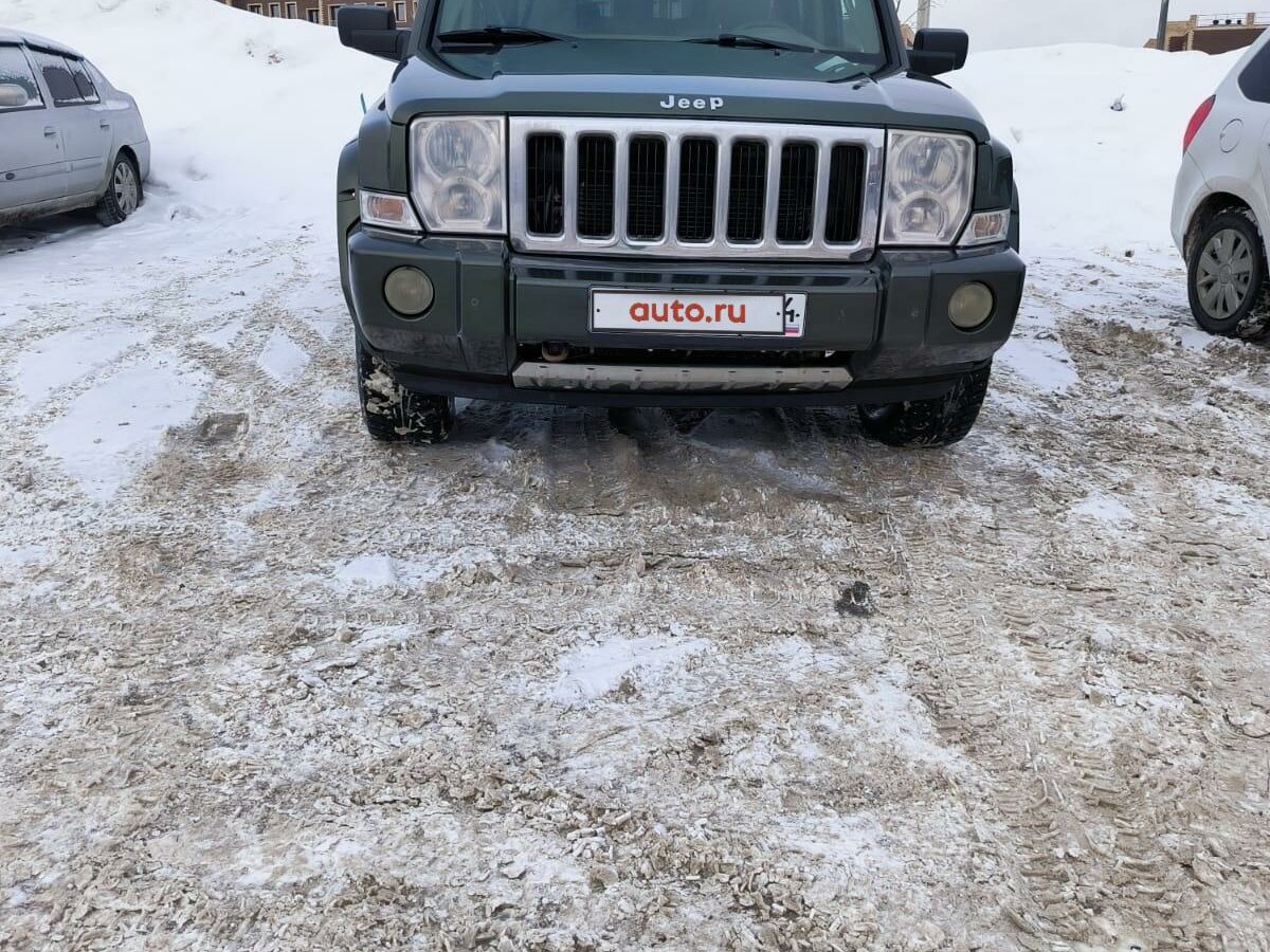 Купить б/у Jeep Commander 2005-2010 3.0d AT (218 л.с.) 4WD дизель автомат в Челябинске: зелёный ...