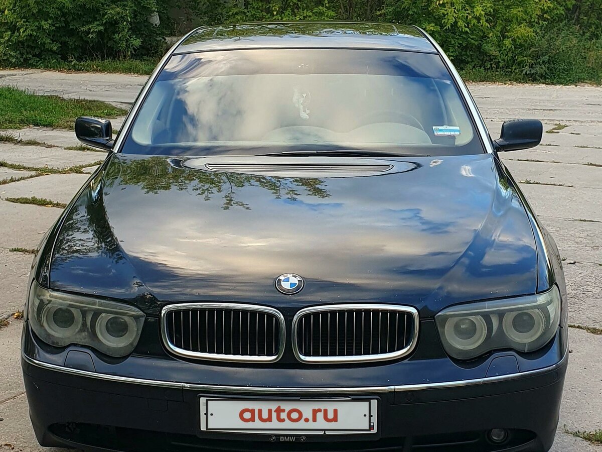 Купить б/у BMW 7 серии IV (E65/E66) 745Li 4.4 AT (333 л.с.) бензин автомат в Москве: чёрный БМВ ...
