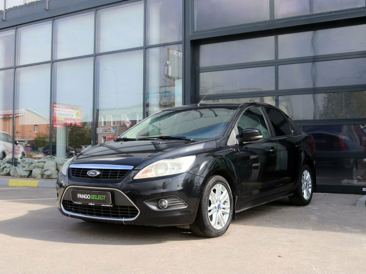 Купить б/у Ford Focus II Рестайлинг 1.6 MT (115 л.с.) бензин механика в Афонино: чёрный Форд ...