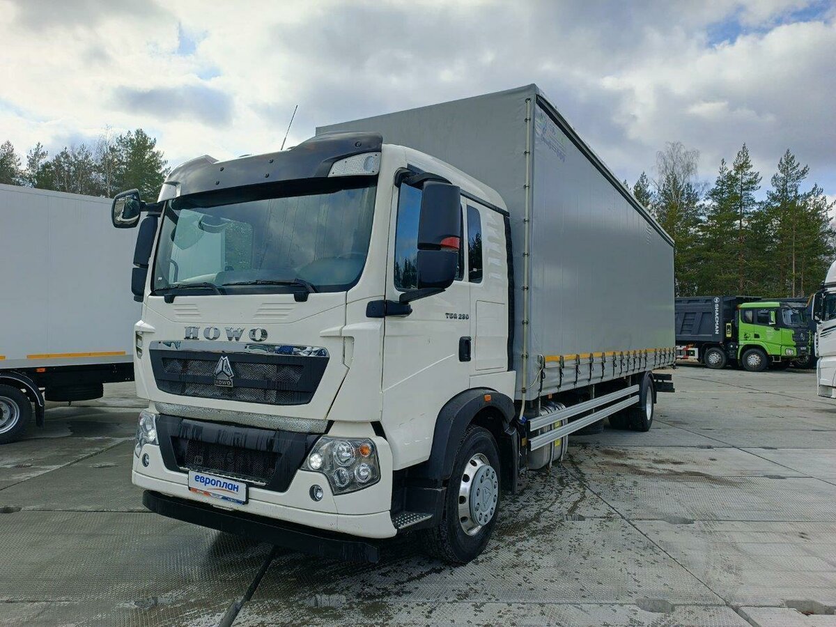 Купить б/у Sinotruk Howo T5G дизель полуавтомат в Нижнем Новгороде: белый тент 2024 года на Авто ...