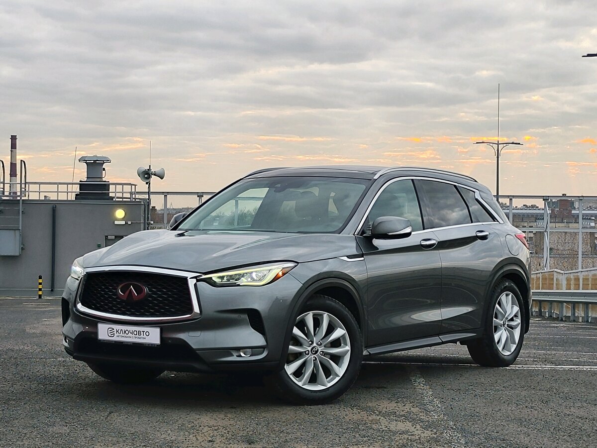 Купить б/у Infiniti QX50 II 2.0 CVT (272 л.с.) 4WD бензин вариатор в Санкт-Петербурге: серый ...