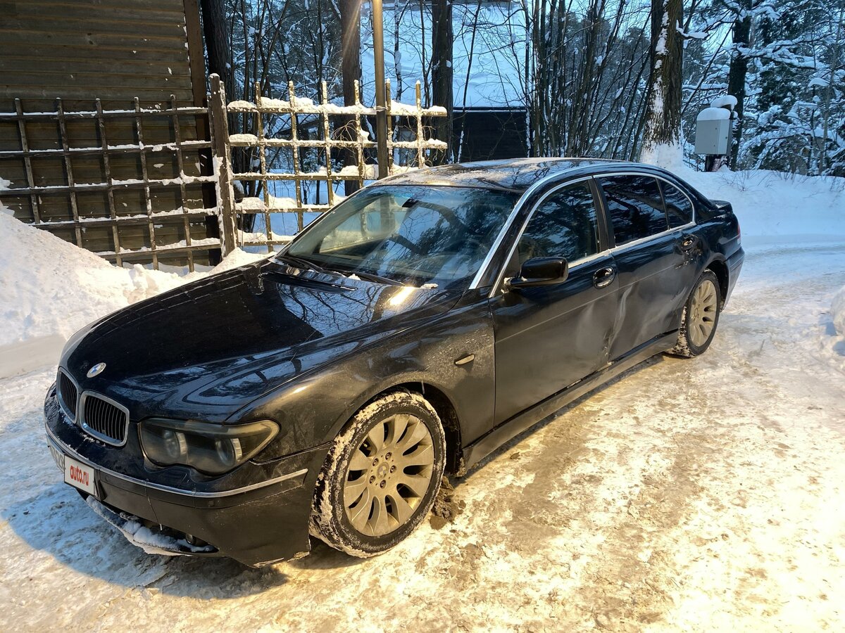 Купить б/у BMW 7 серии IV (E65/E66) 735i 3.6 AT (272 л.с.) бензин автомат в Юдино: чёрный БМВ 7 ...