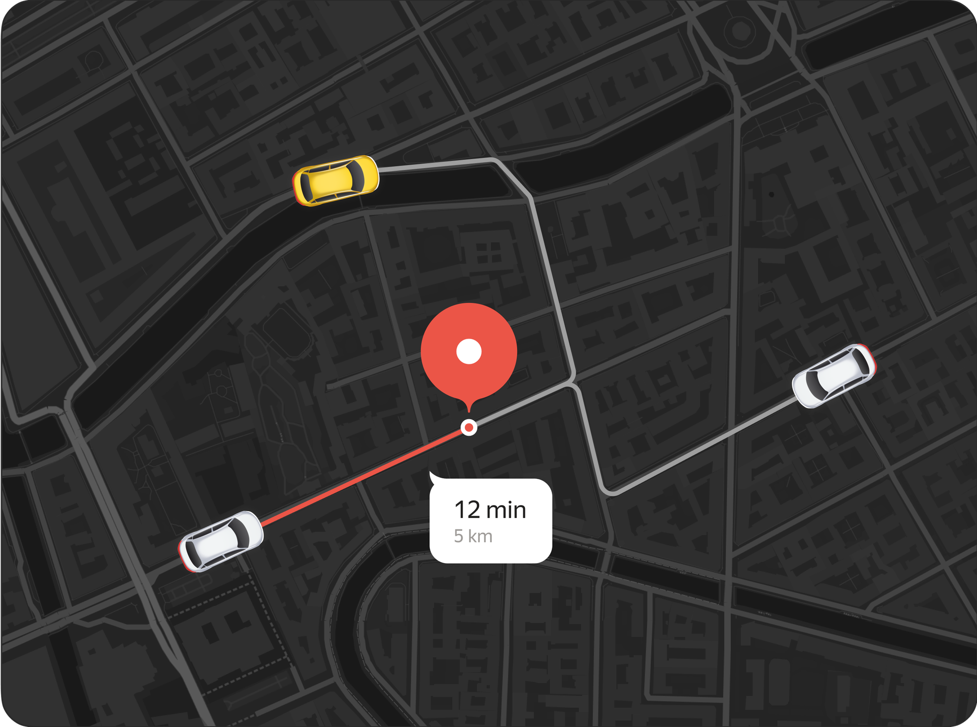 Distance Matrix — Route lengths and durations — API Yandex Maps
