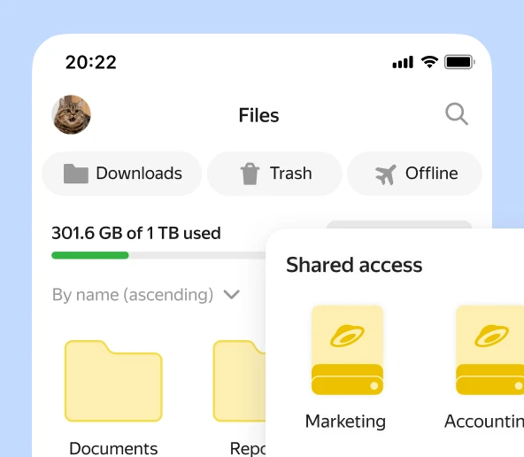 Yandex Disk for Business: Cloud space for your files