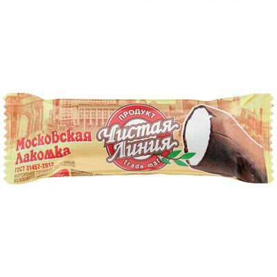 Мороженое Чистая Линия Московская Лакомка пломбир в шоколадной глазури ...