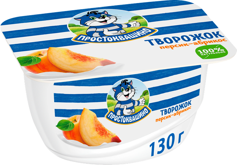 Купить Продукт творожный Данон/Простоквашино персик абрикос 3.6% по ...