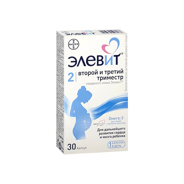 Купить Элевит второй и третий триместр (капс №30) по низкой цене с ...