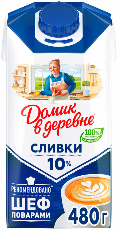Купить Сливки Домик в Деревне 10% ультрапастеризованные по низкой цене ...
