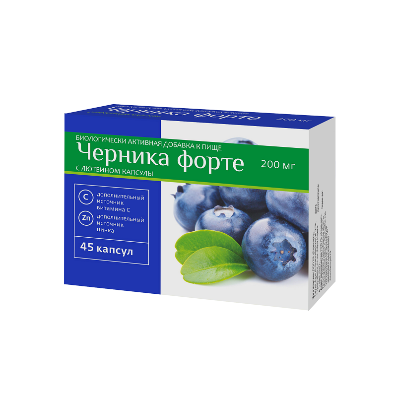 Купить Черника форте с лютеином капс.№45 по низкой цене с быстрой ...