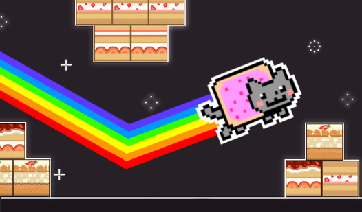 Nyan Cat Dash (by kuramori) - play online for free on Yandex Games