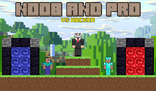 Noob and Pro vs Hacker (by Alien) - play online for free on Yandex Games