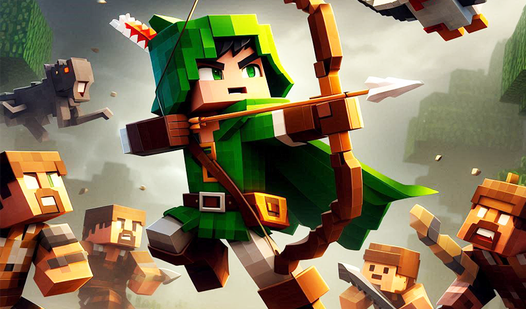 Noob Archer Craft Blocky vs Blocks Monsters (by Awesome) - play online ...